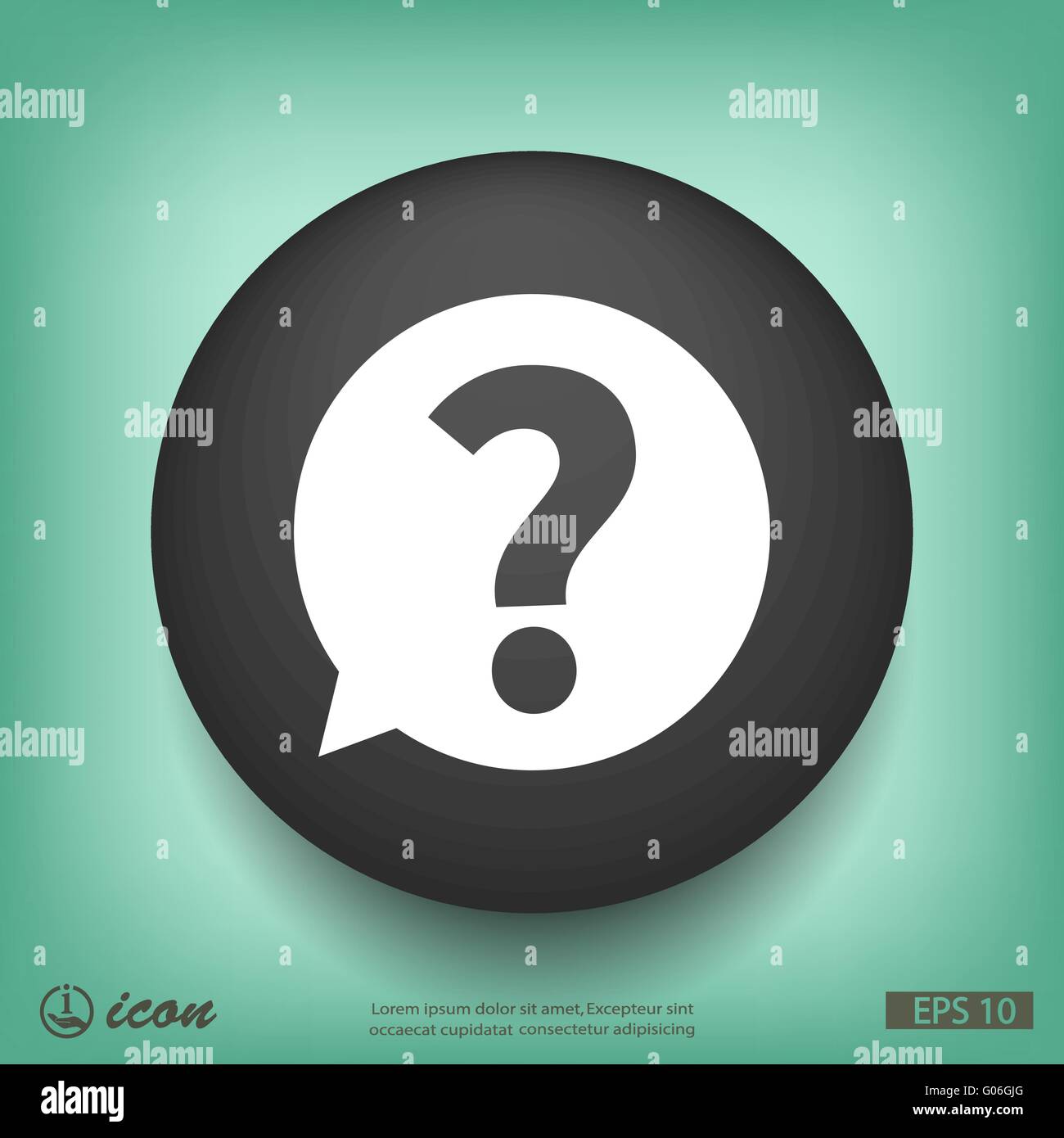 Le pictogramme de question mark Image Vectorielle Stock - Alamy