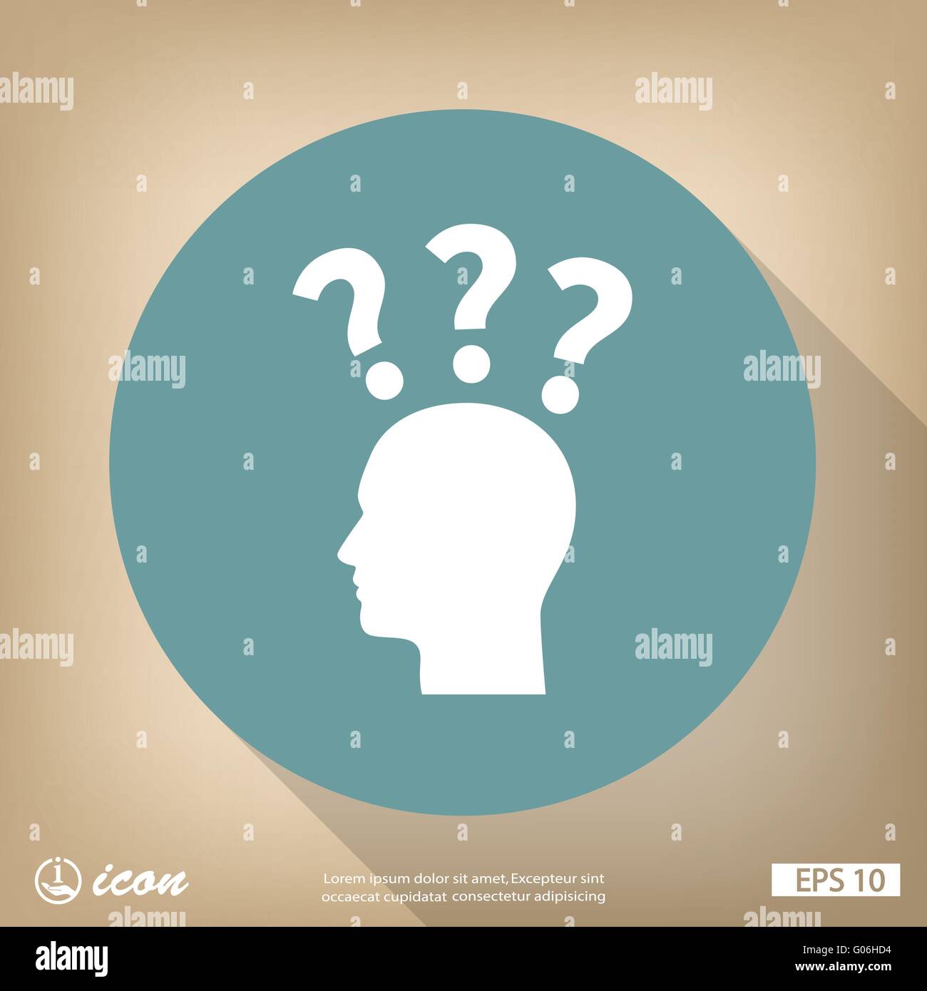Le pictogramme de point d'interrogation et de l'homme Image Vectorielle ...