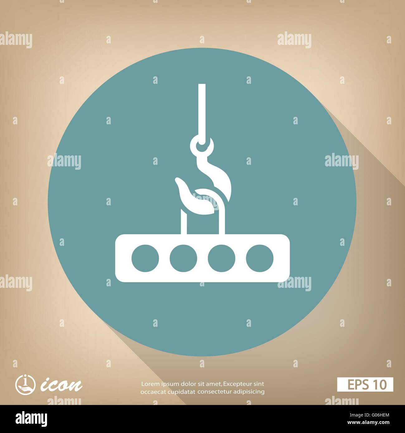 Le pictogramme du crochet de grue Image Vectorielle Stock - Alamy