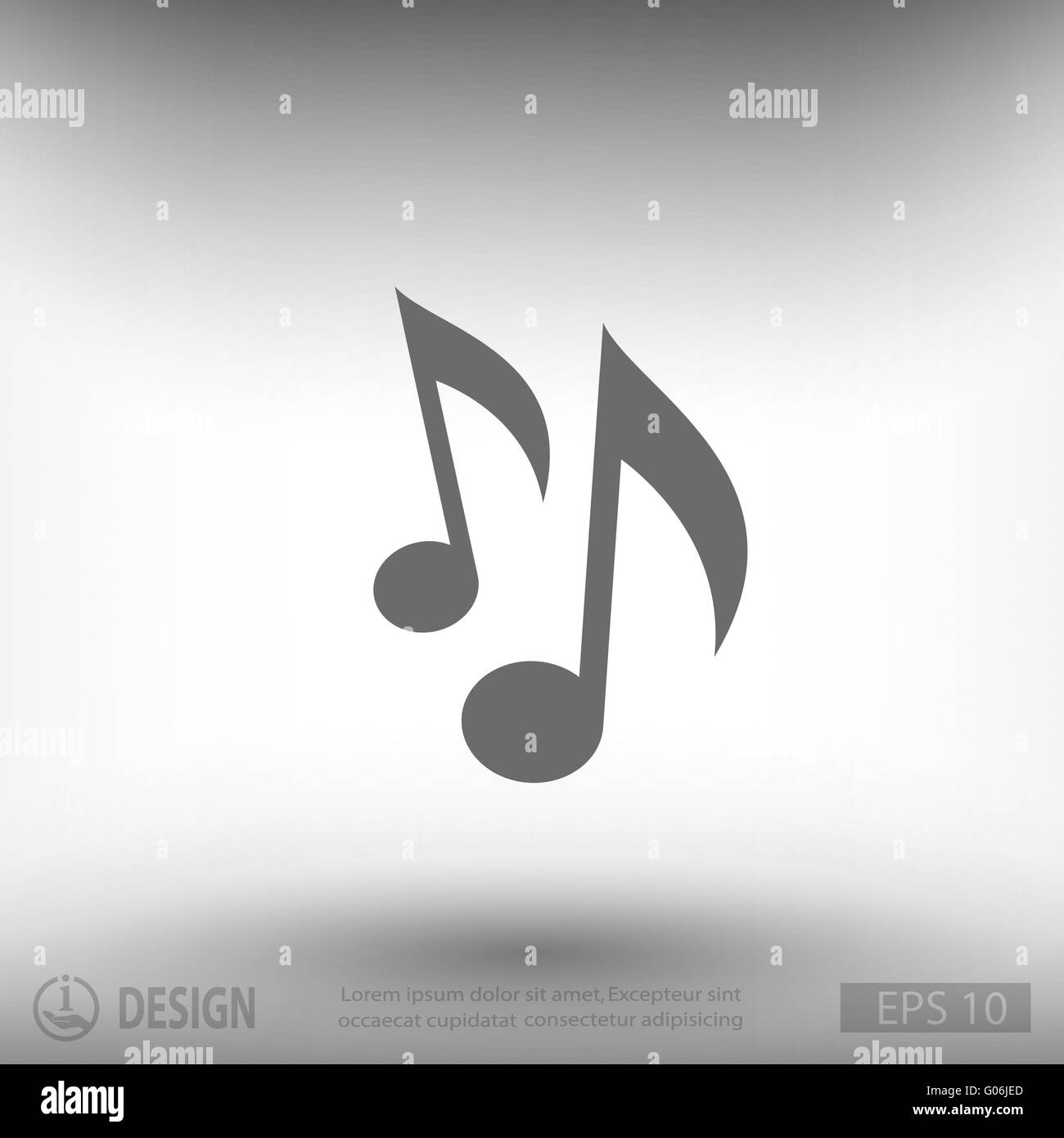 Le pictogramme de note de musique Image Vectorielle Stock - Alamy