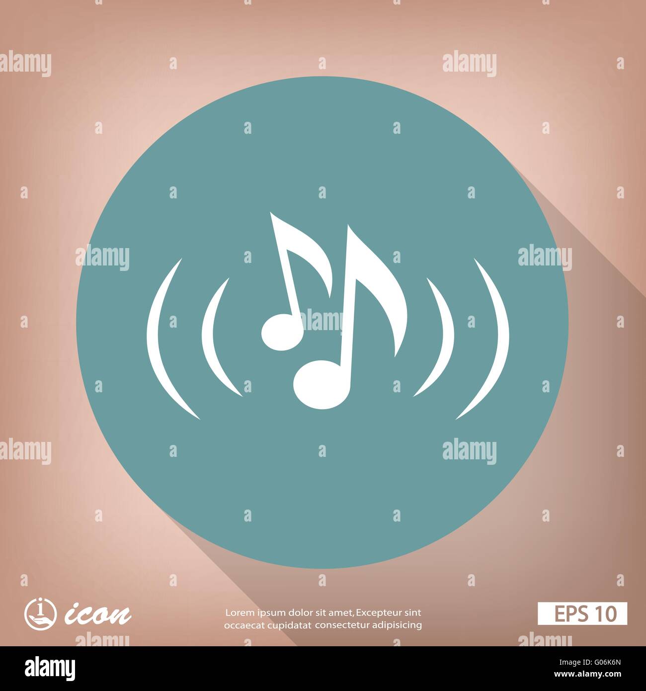 Le pictogramme de note de musique Image Vectorielle Stock - Alamy