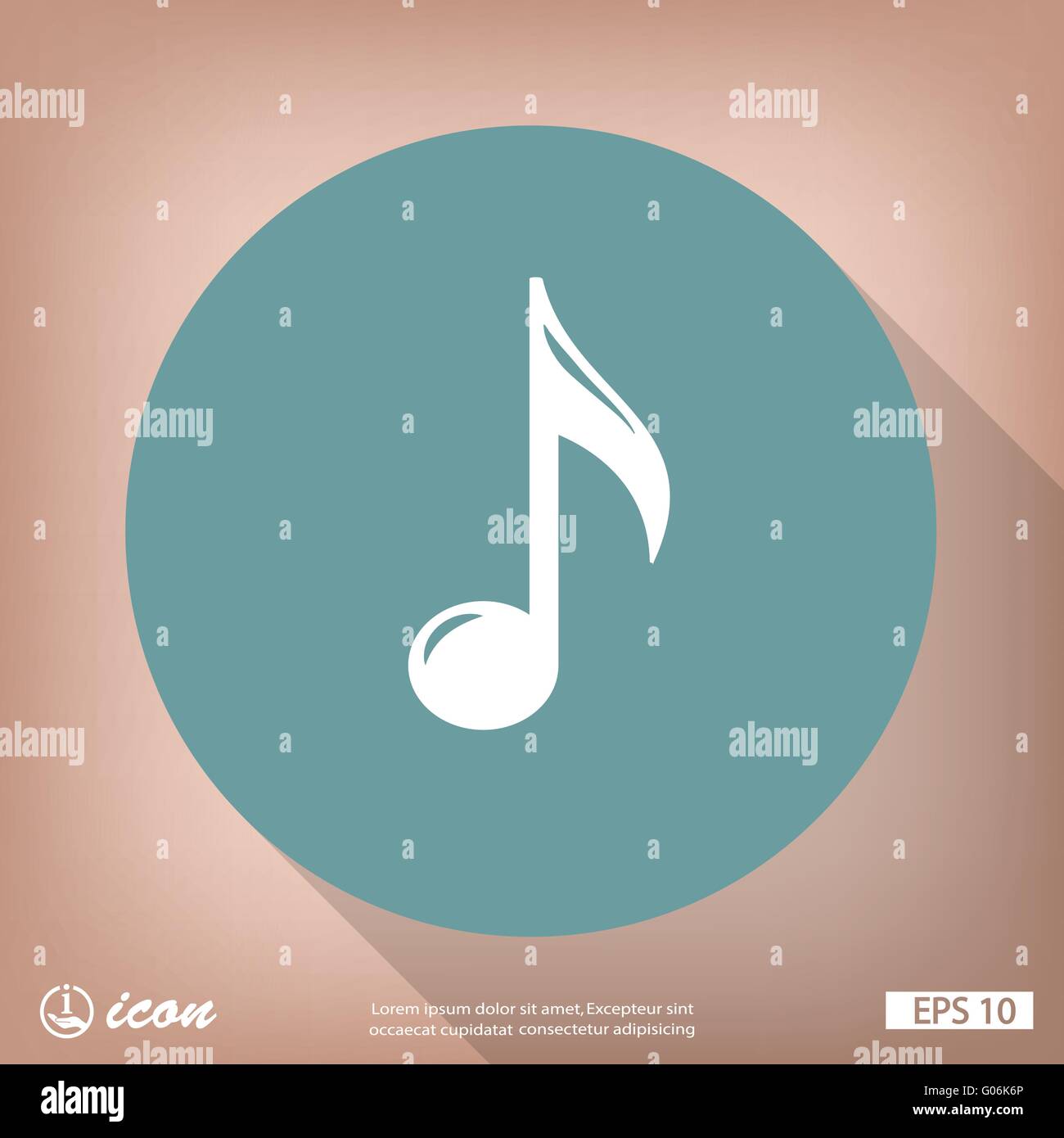 Le pictogramme de note de musique Image Vectorielle Stock - Alamy