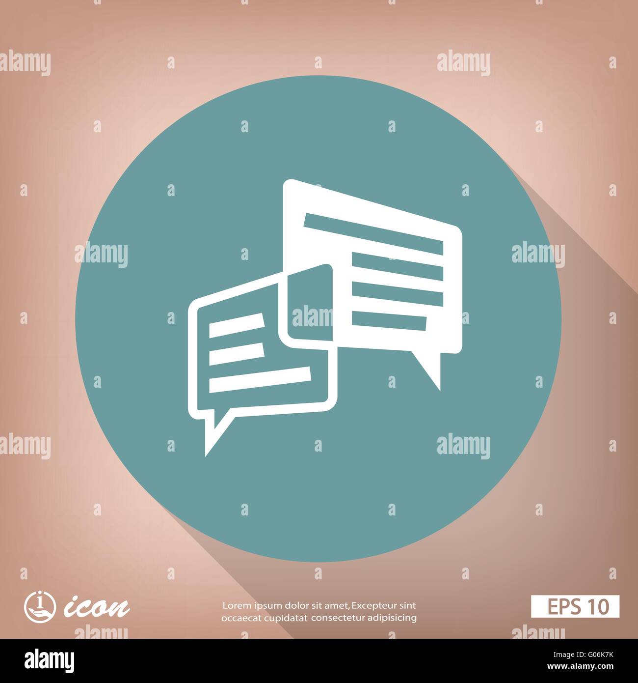 Le pictogramme de message ou chat Image Vectorielle Stock - Alamy