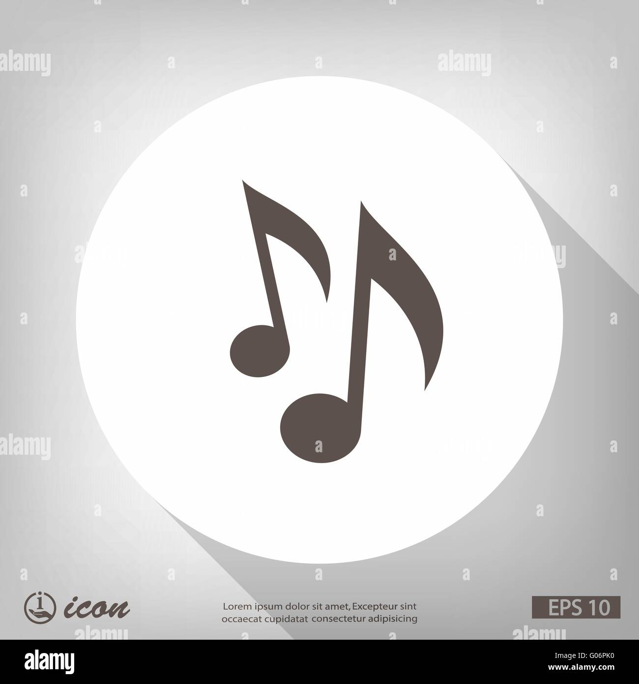 Le pictogramme de note de musique Image Vectorielle Stock - Alamy