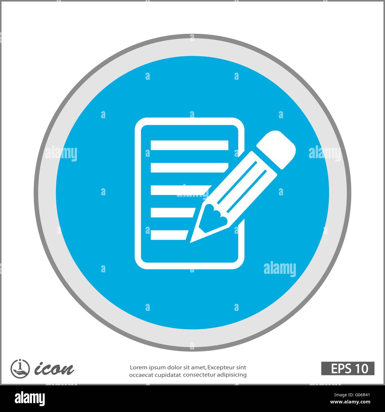 Le pictogramme de la note. Concept de vecteur illustration pour la ...