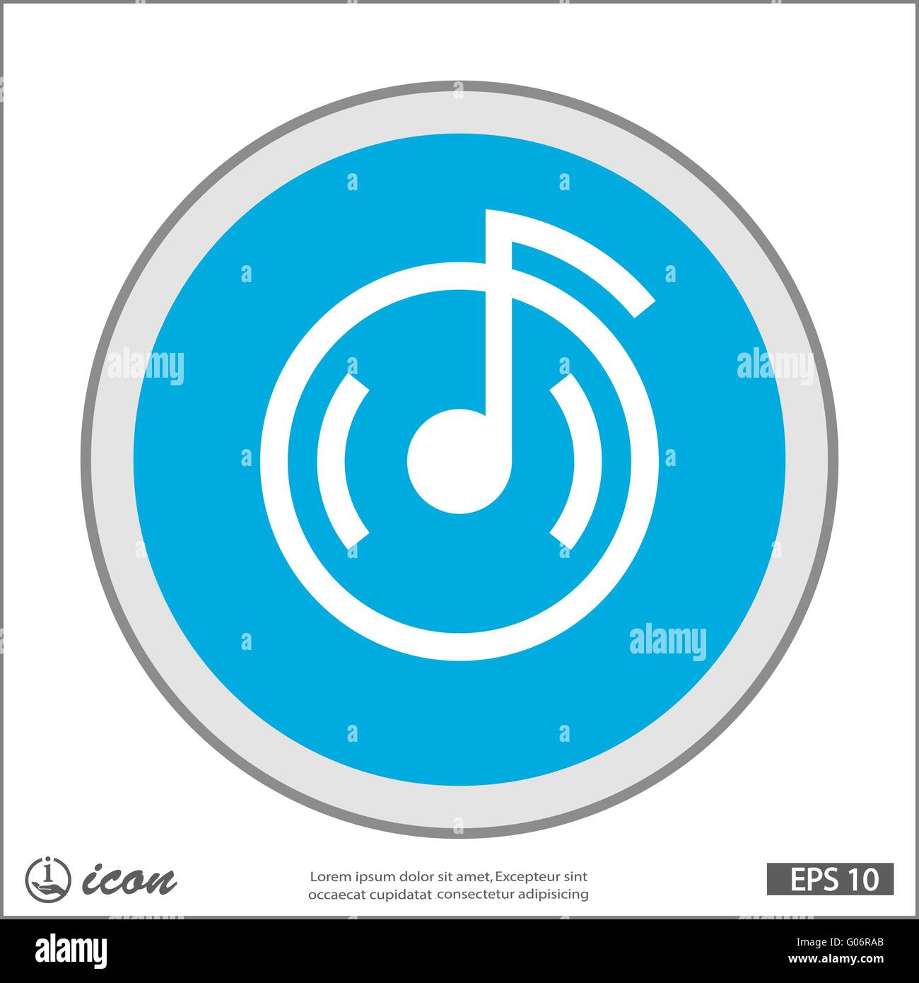 Le pictogramme de note de musique Image Vectorielle Stock - Alamy