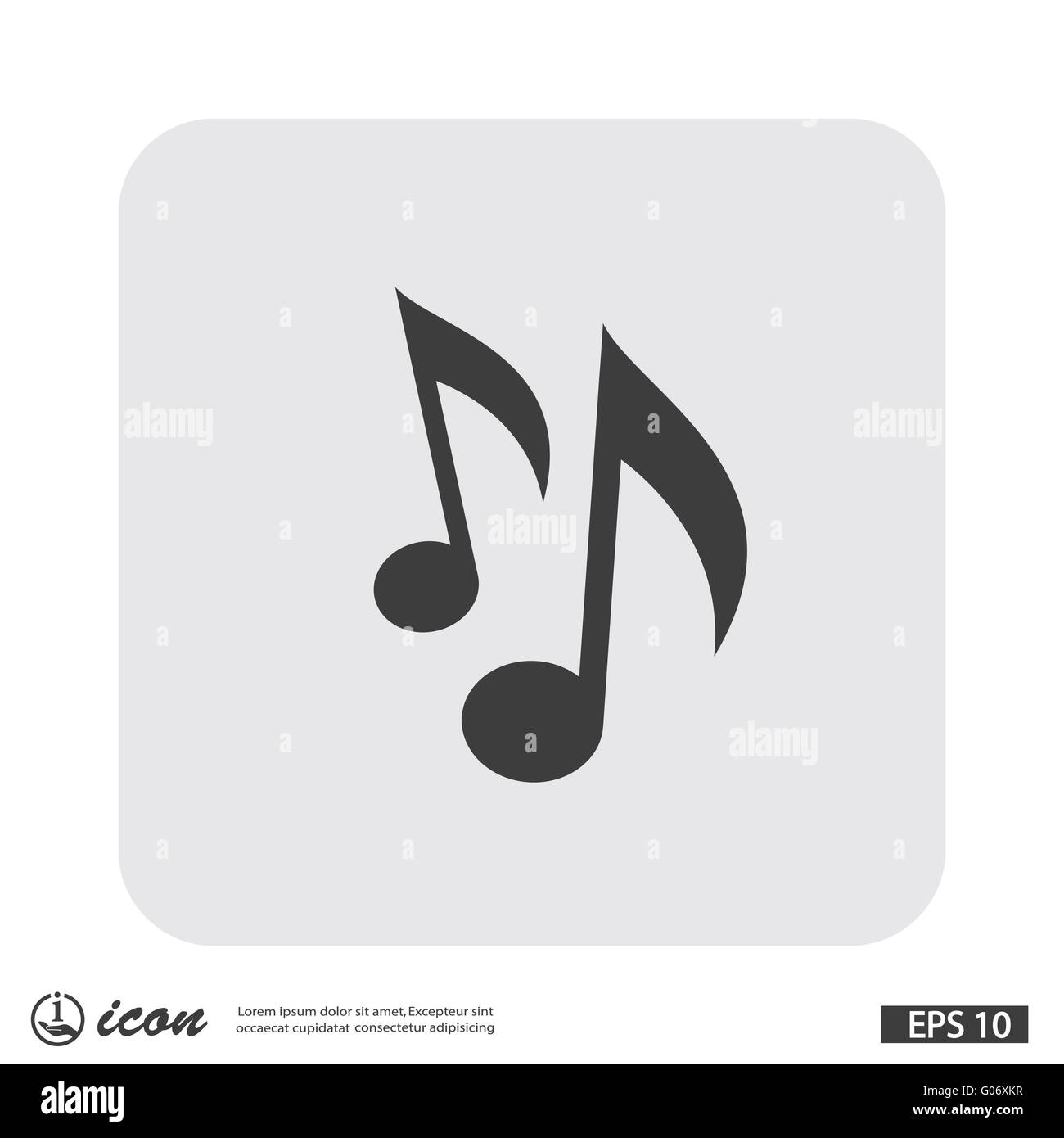 Le pictogramme de note de musique Image Vectorielle Stock - Alamy