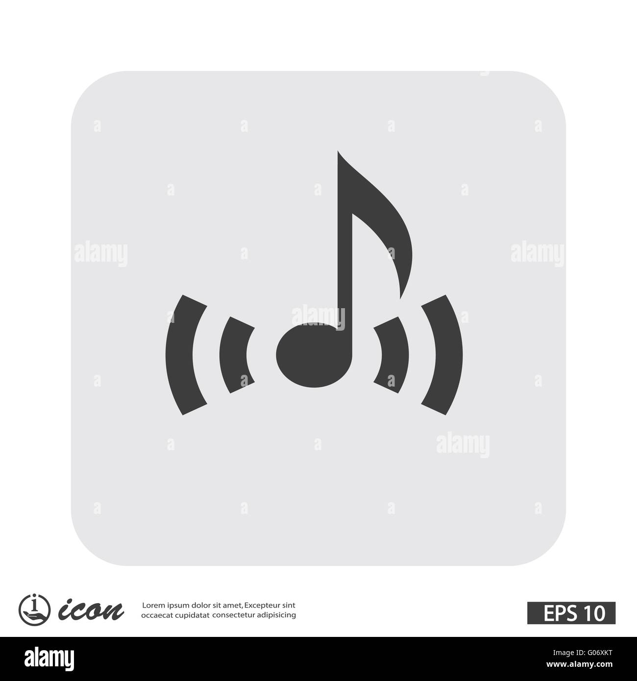 Le pictogramme de note de musique Image Vectorielle Stock - Alamy