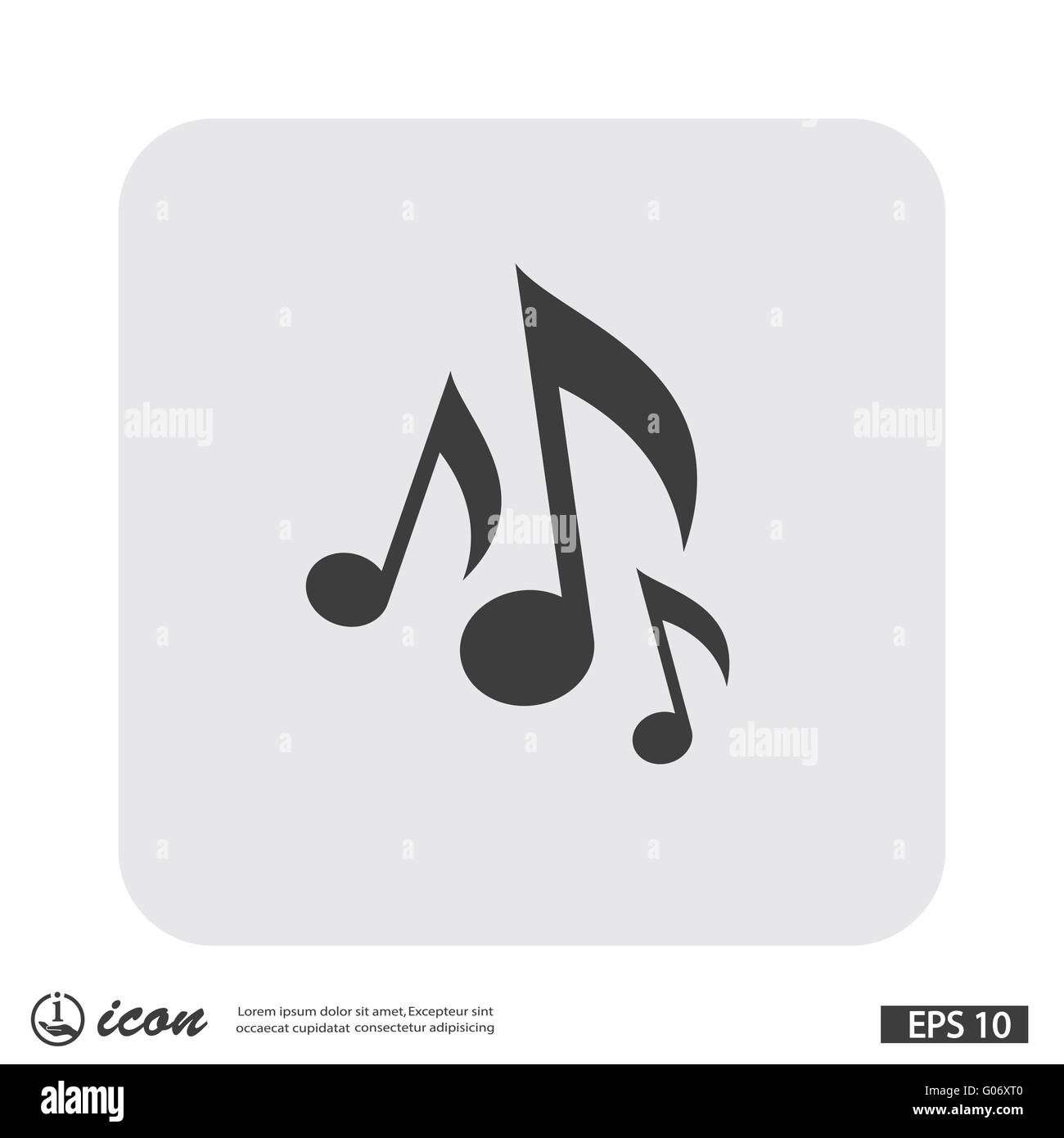 Le pictogramme de note de musique Image Vectorielle Stock - Alamy