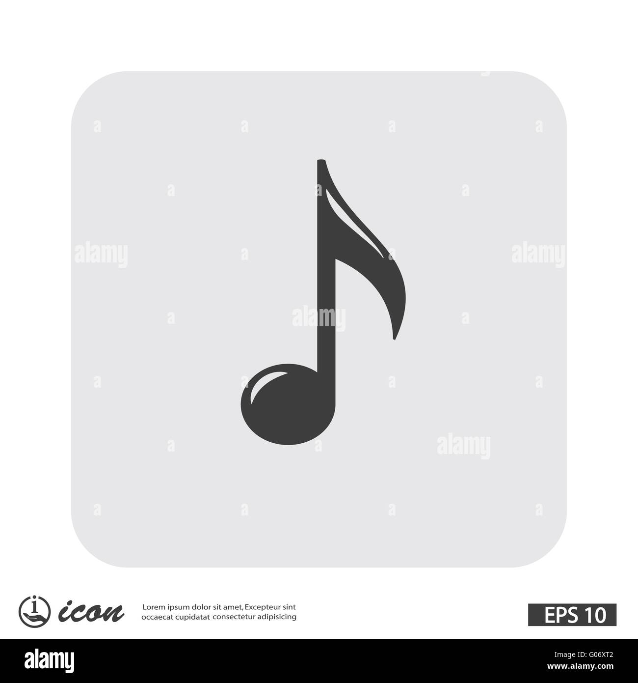 Le pictogramme de note de musique Image Vectorielle Stock - Alamy