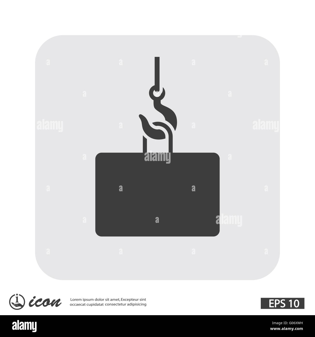 Le pictogramme du crochet de grue Image Vectorielle Stock - Alamy