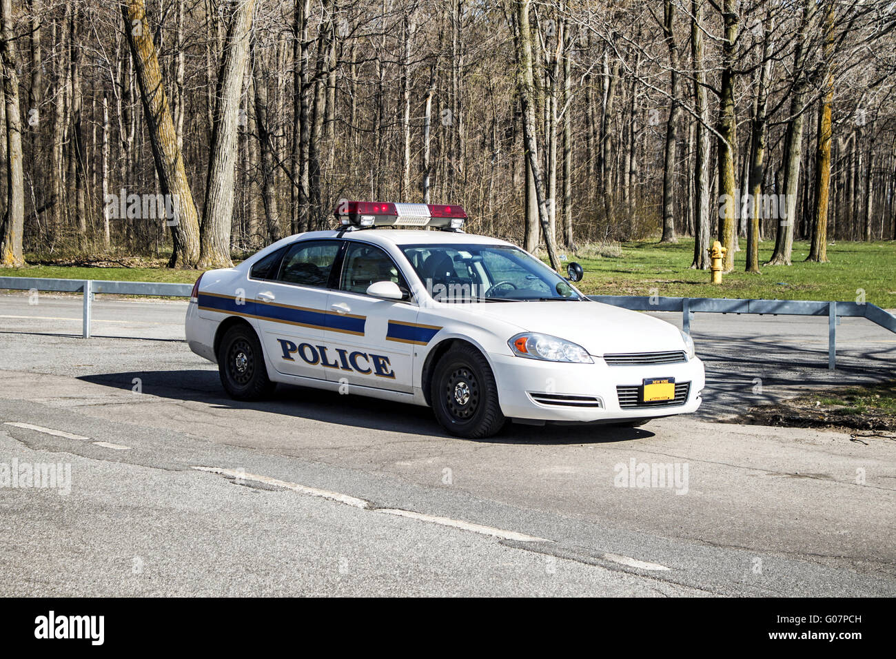 Voiture de police blanche Banque de photographies et d’images à haute ...