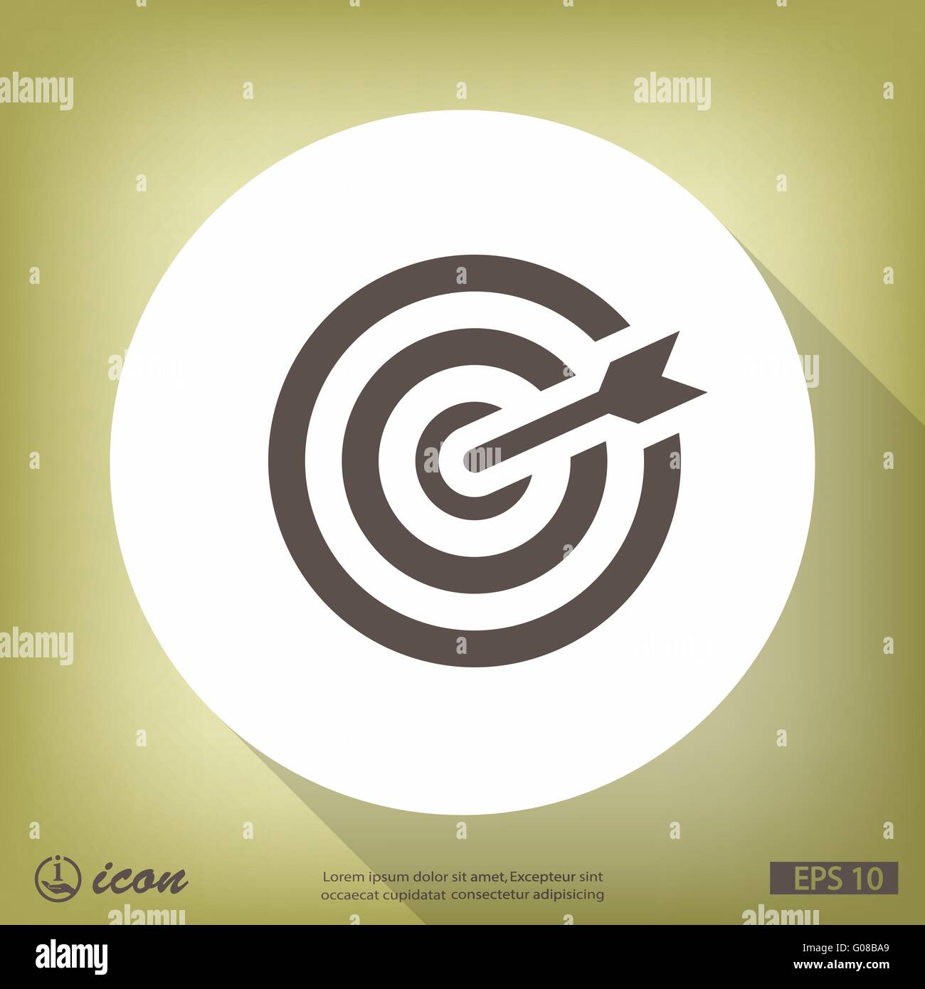 Le pictogramme de l'objectif. Concept de vecteur illustration pour la ...