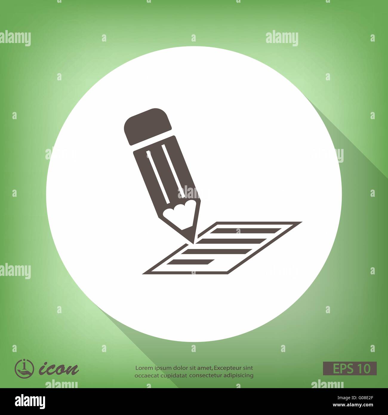 Le pictogramme de la note. Concept de vecteur illustration pour la ...