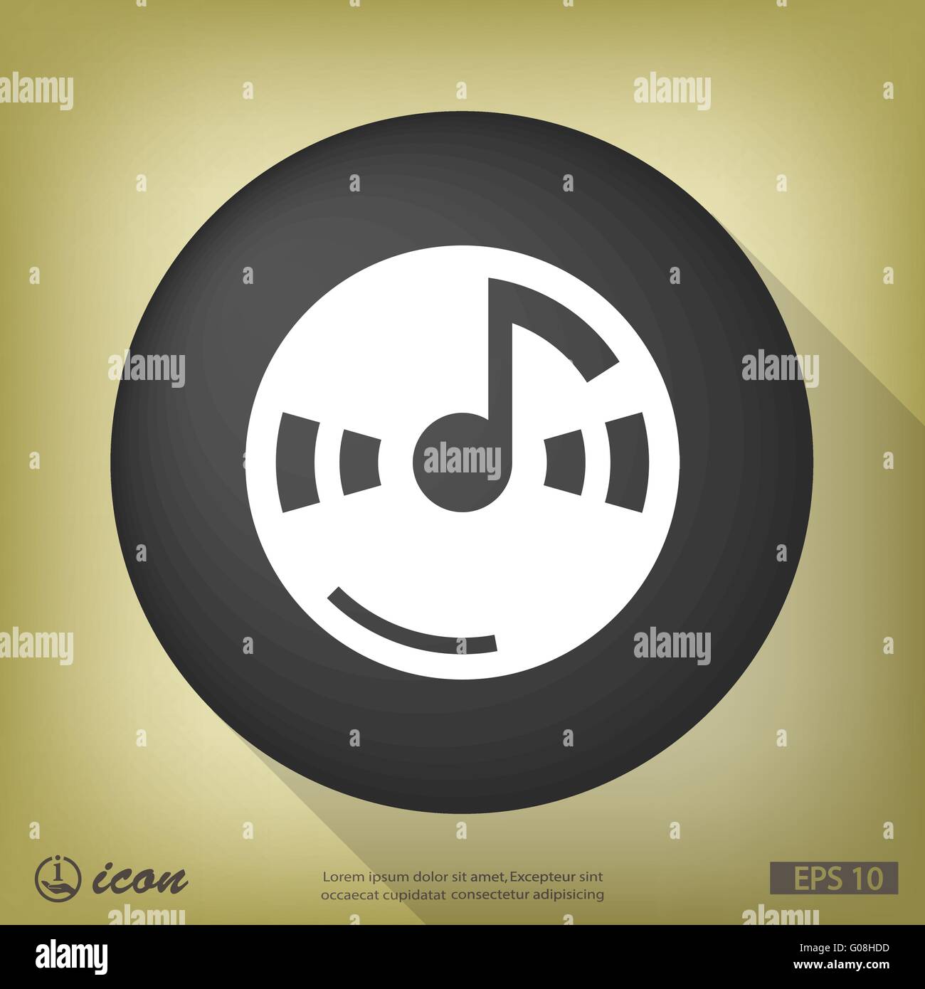 Le pictogramme de note de musique Image Vectorielle Stock - Alamy
