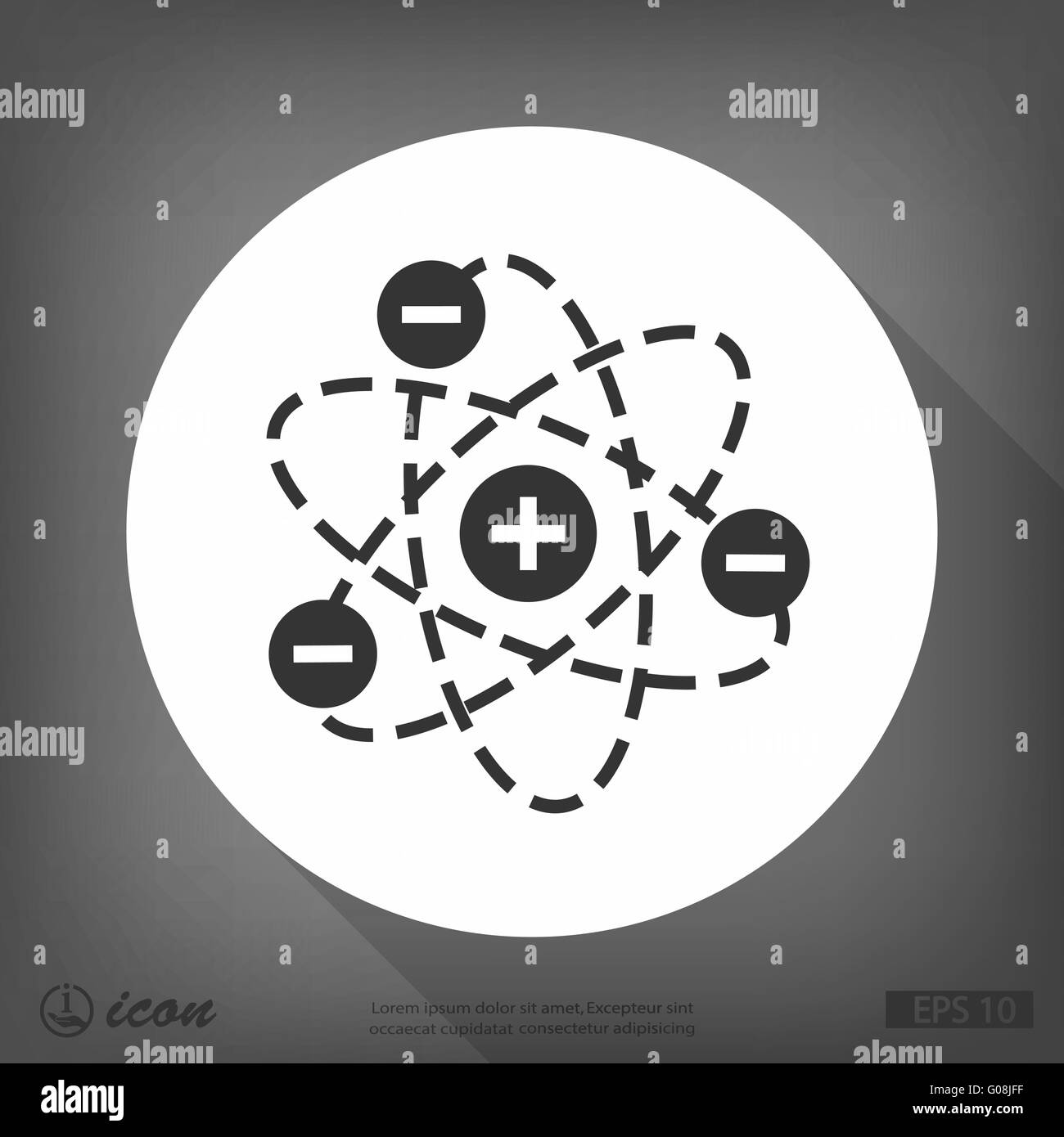 Le pictogramme d'atom Image Vectorielle Stock - Alamy