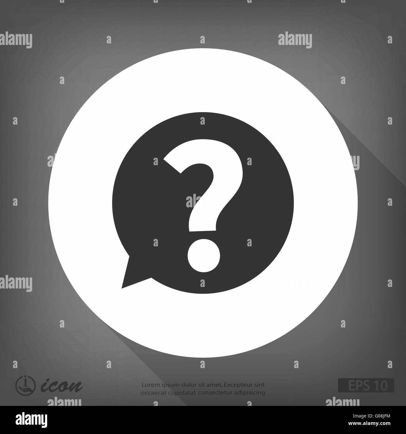 Le pictogramme de question mark Image Vectorielle Stock - Alamy