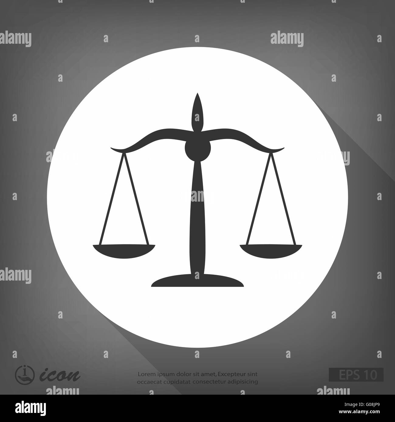 Le pictogramme de la justice scales Image Vectorielle Stock - Alamy