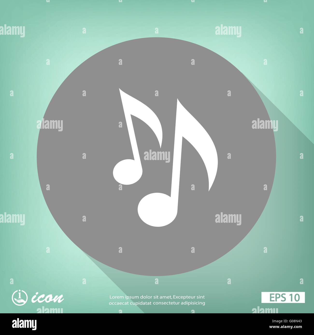 Le pictogramme de note de musique Image Vectorielle Stock - Alamy
