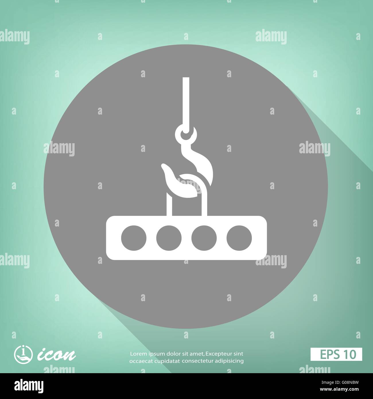 Le pictogramme du crochet de grue Image Vectorielle Stock - Alamy