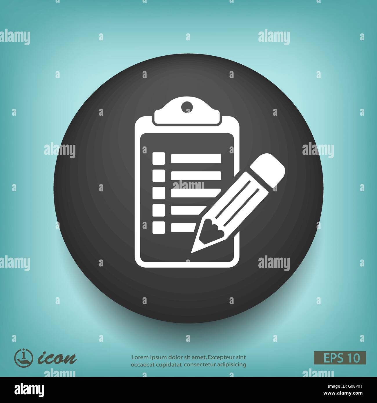 Le pictogramme de liste Image Vectorielle Stock - Alamy