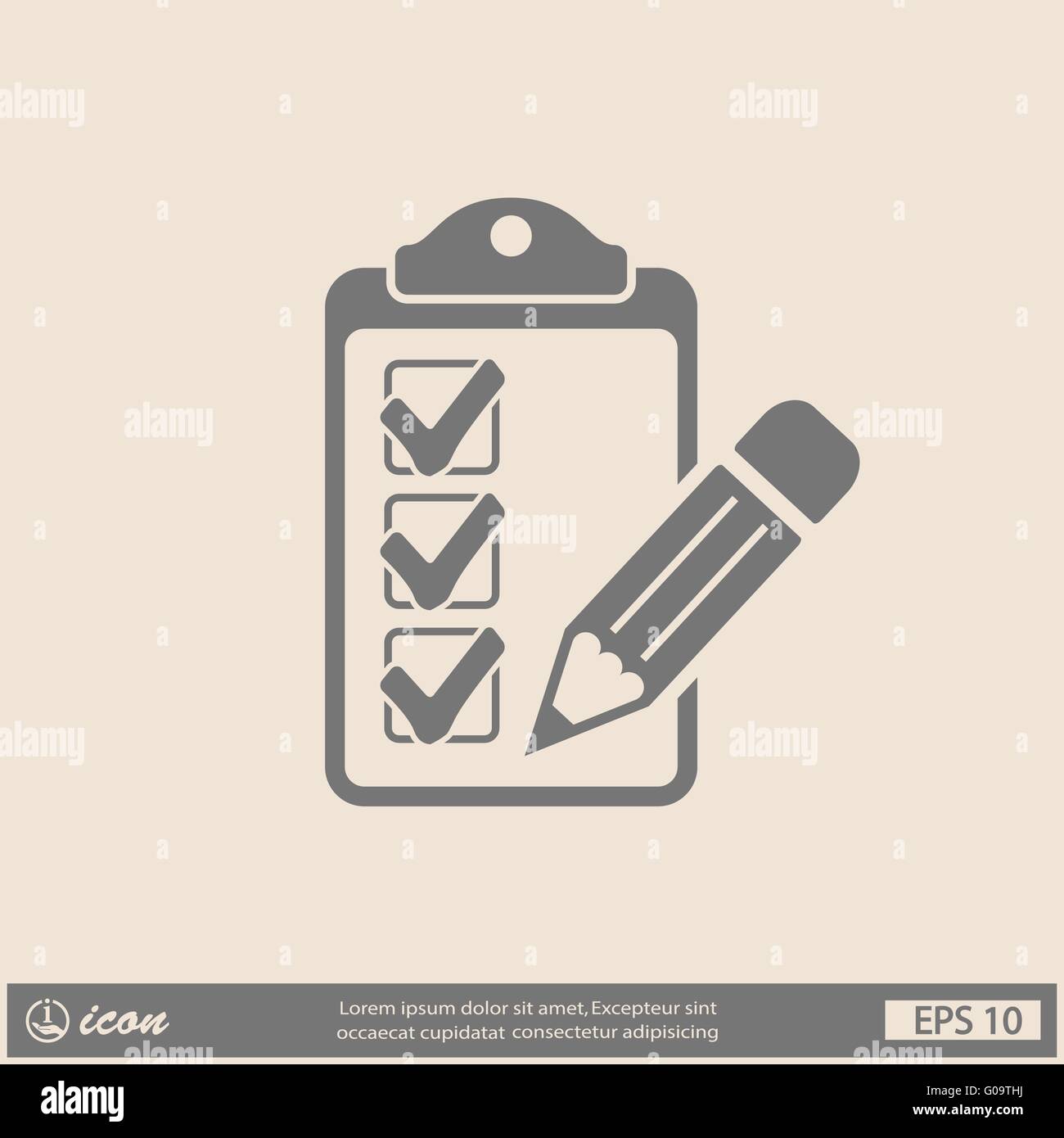 Le pictogramme de liste Image Vectorielle Stock - Alamy