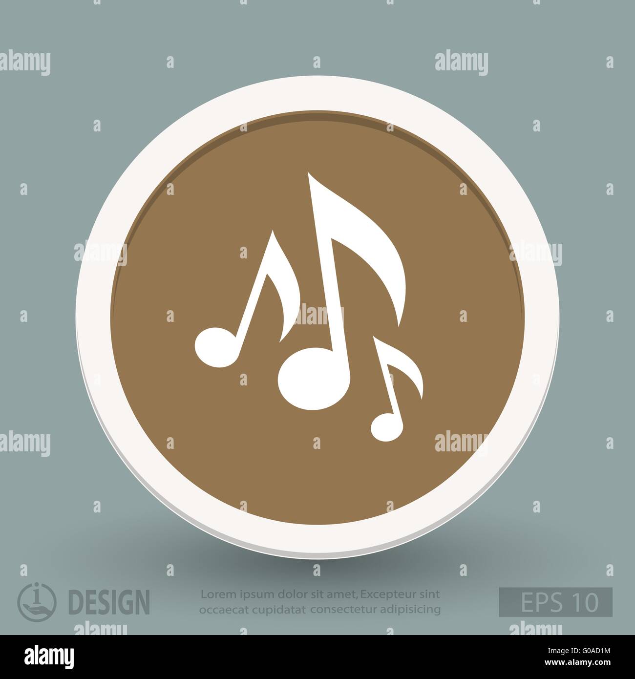 Le pictogramme de note de musique Image Vectorielle Stock - Alamy