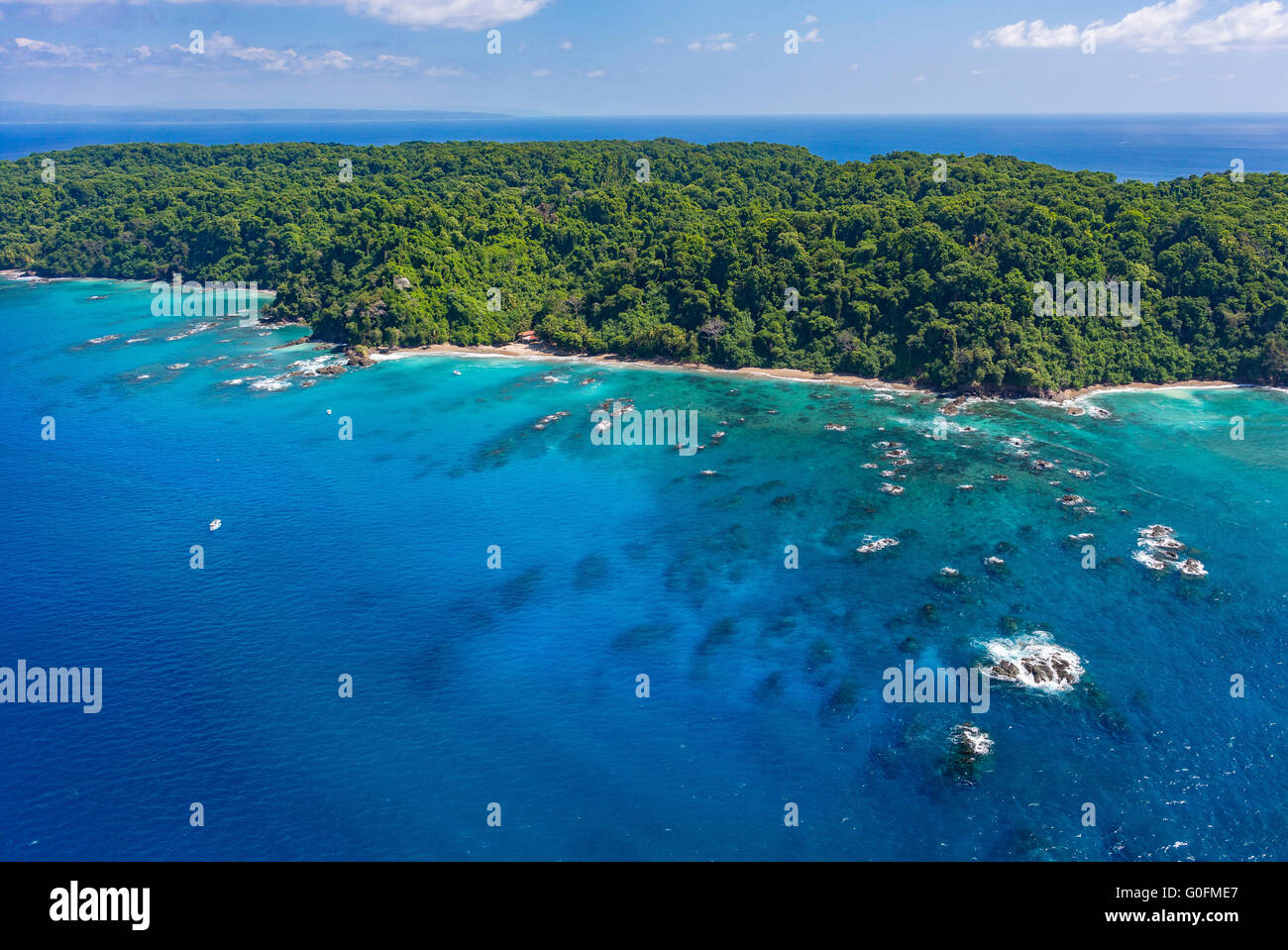 ISLA DEL CANO, COSTA RICA - Vue aérienne de récifs, Cano Island ...