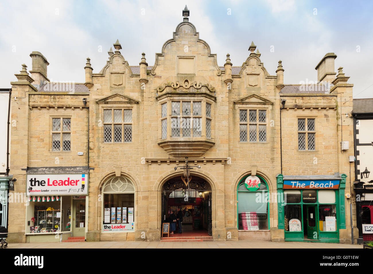 Portique de l'ancien marché intérieur les bouchers à Wrexham centre ...