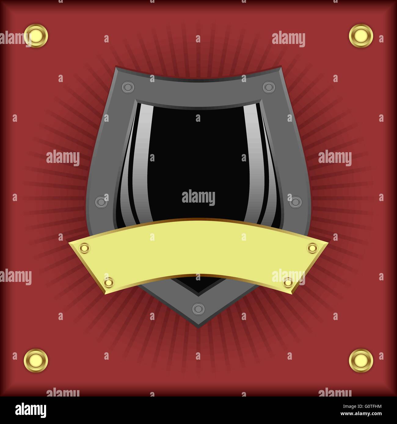 Symbole du bouclier rouge Banque d'images vectorielles - Alamy