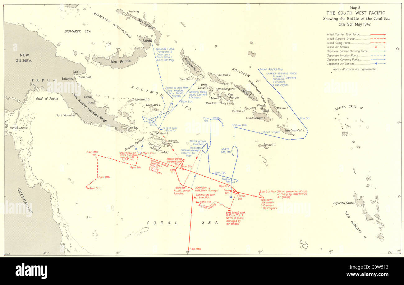 Bataille de la mer de corail Banque de photographies et d’images à ...