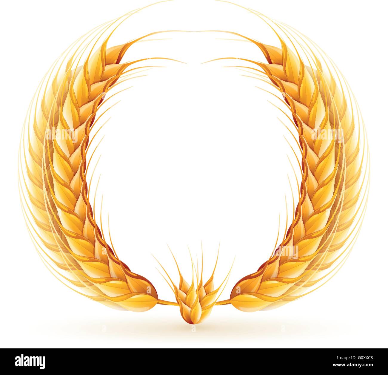 Wheat grain emblem vector Banque de photographies et d’images à haute ...