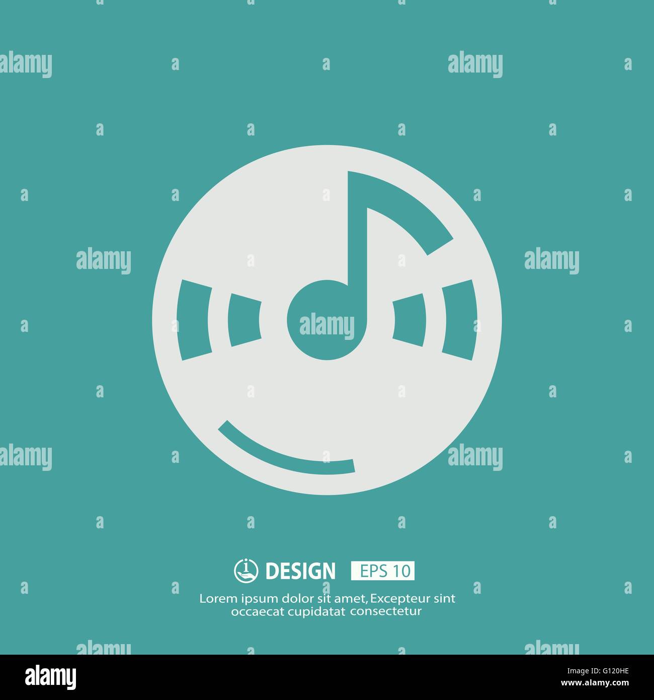 Le pictogramme de note de musique Image Vectorielle Stock - Alamy