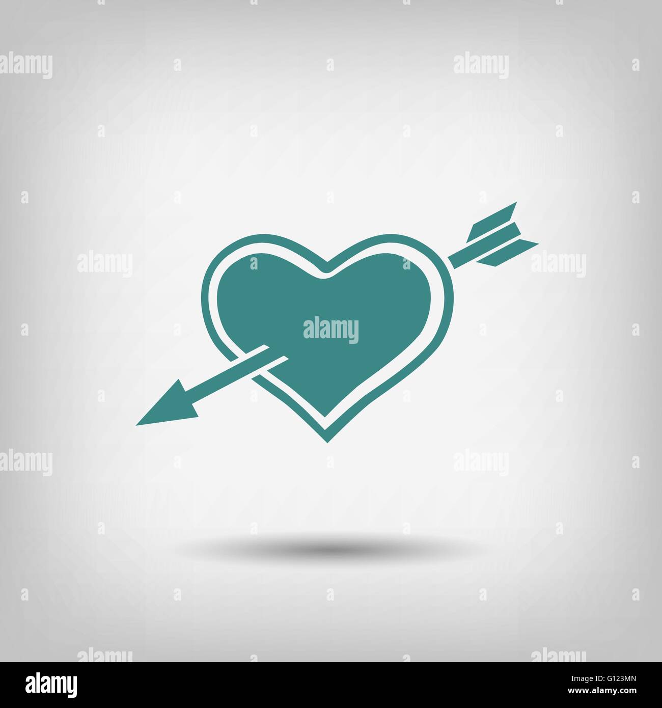 Le pictogramme du coeur et flèche Image Vectorielle Stock - Alamy