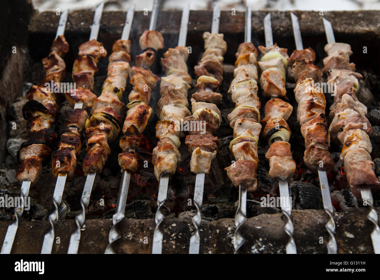 Brochettes barbecue Banque de photographies et d’images à haute ...