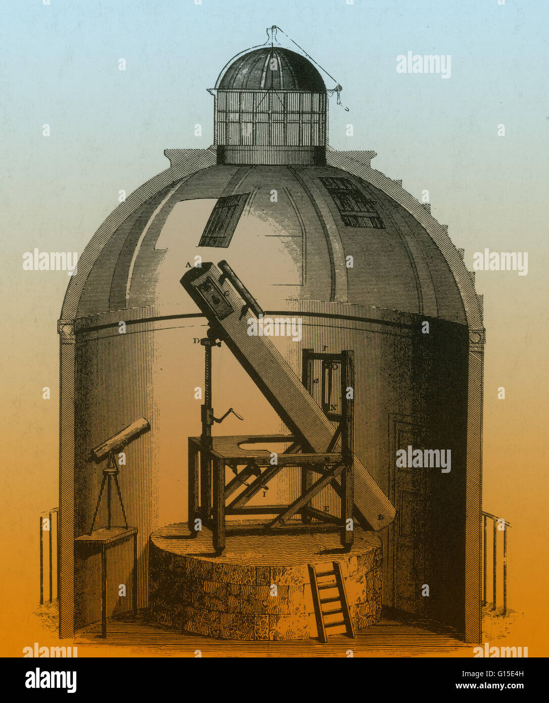 William Herschel découvre Uranus en 1781 avec ce télescope Photo Stock ...