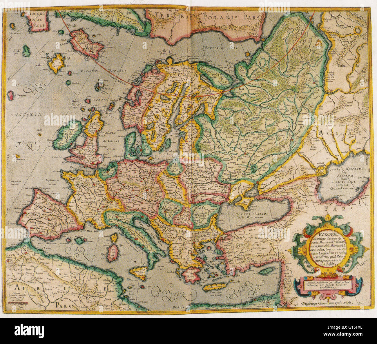 Carte des mercatoriaux Banque de photographies et d’images à haute ...