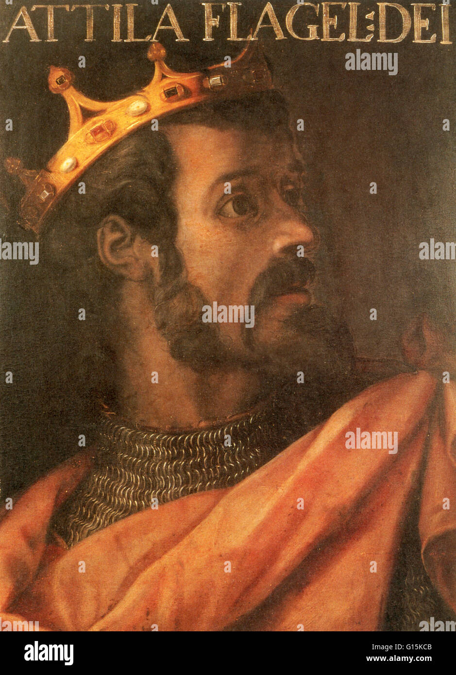 Appelé Le Fléau De Dieu Flagellum Dei Par Les Romains Attila Le Hun