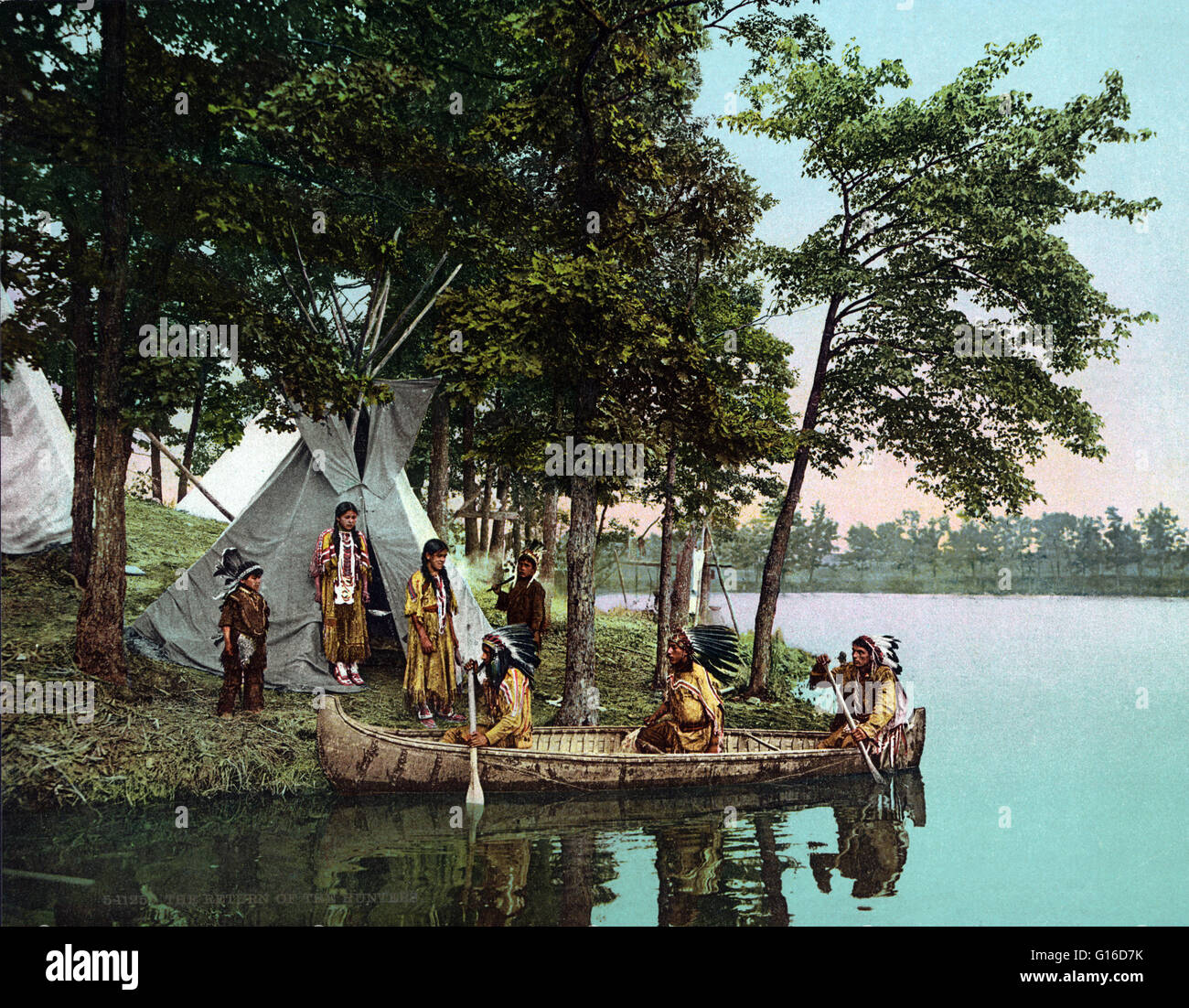 Intitulé : 'Retour des chasseurs' créé par la Detroit Publishing ...