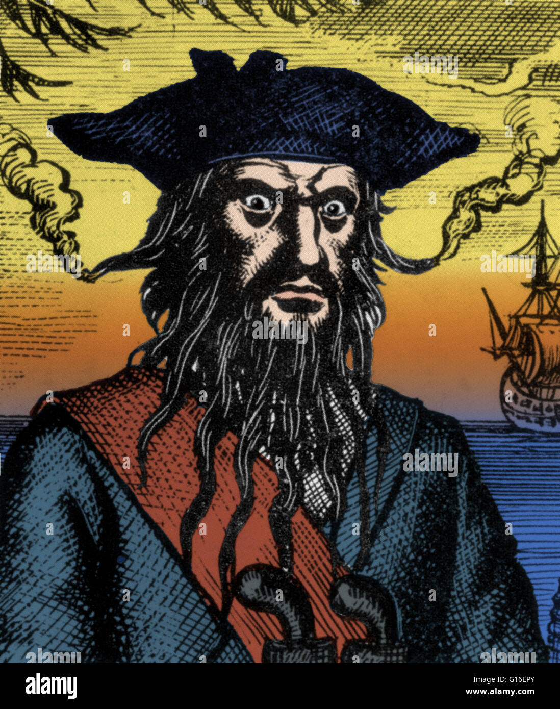 Edward Teach (1680 - 22 novembre 1718), mieux connu sous le nom de ...