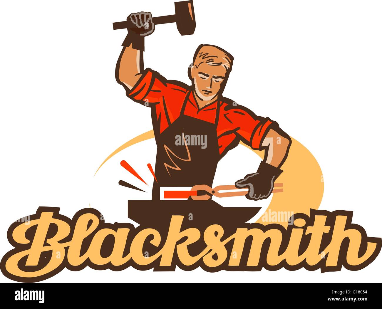 Mascotte de forge Banque d'images vectorielles - Alamy