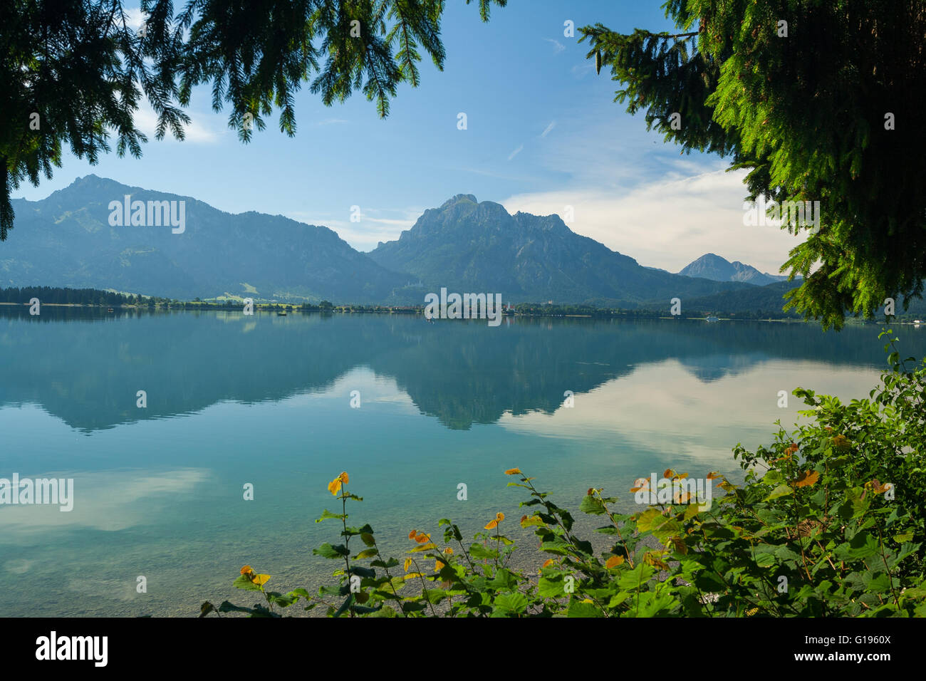 Le lac Forggensee en Bavière - Allemagne Photo Stock - Alamy