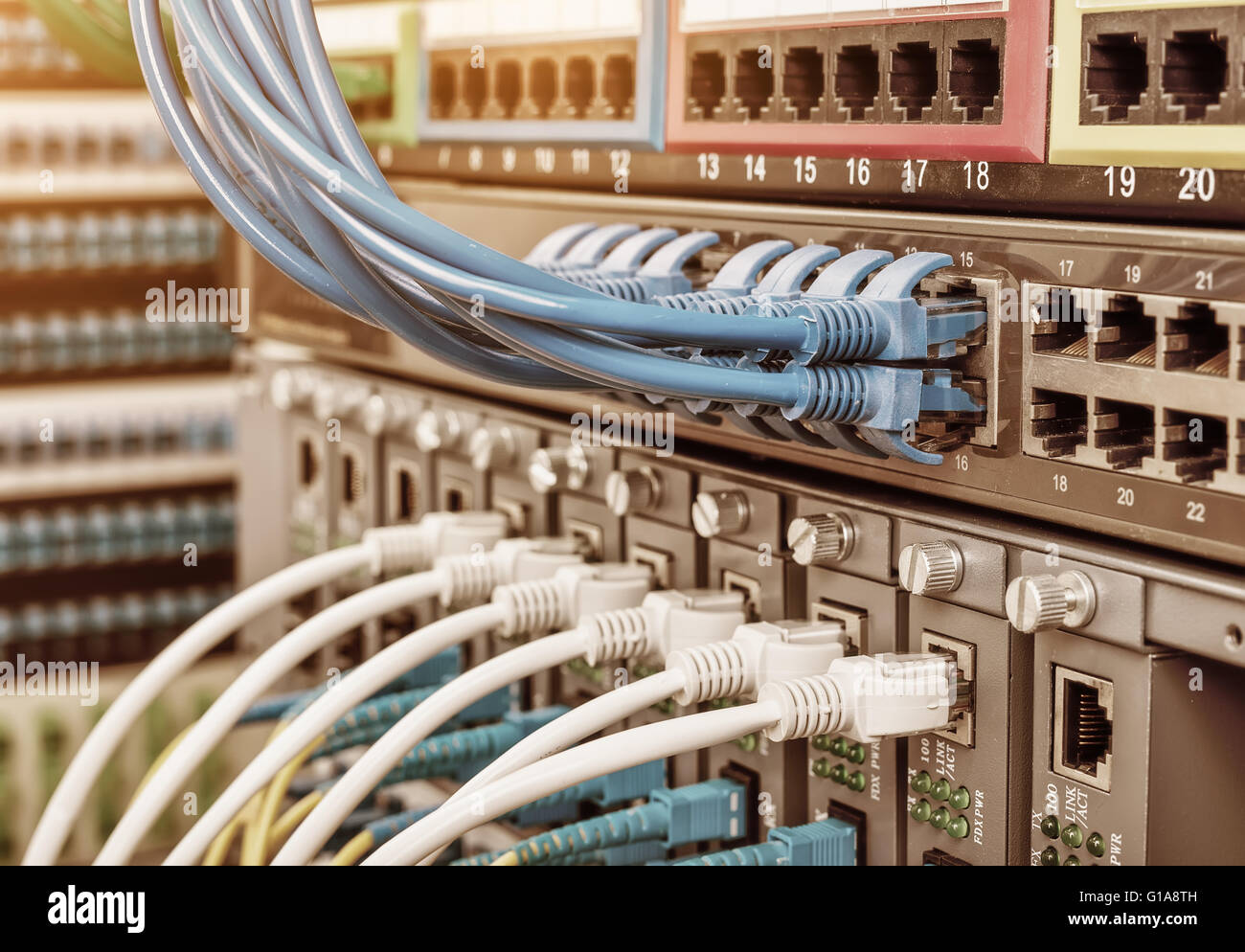 Network switch ethernet cables Banque de photographies et d’images à ...