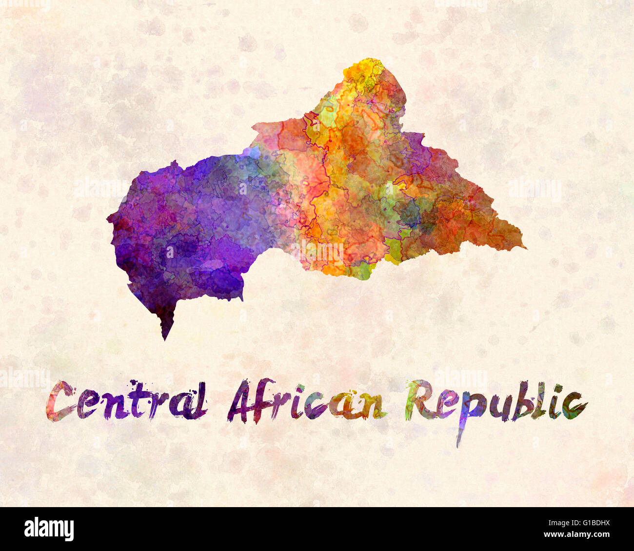 Carte de la république centrafricaine Banque de photographies et d ...