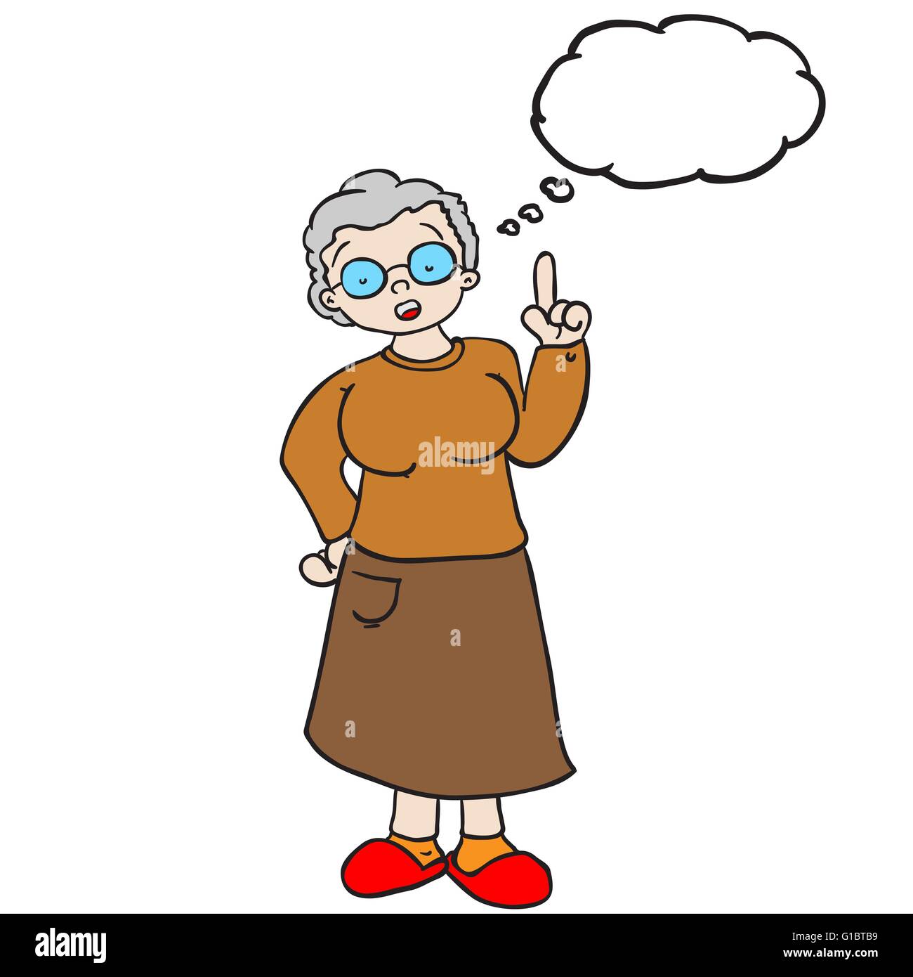 Cartoon grand mère Banque d'images vectorielles - Alamy