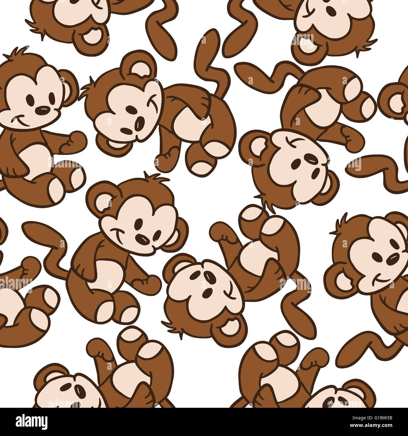 Motif de singe Banque d'images vectorielles - Alamy
