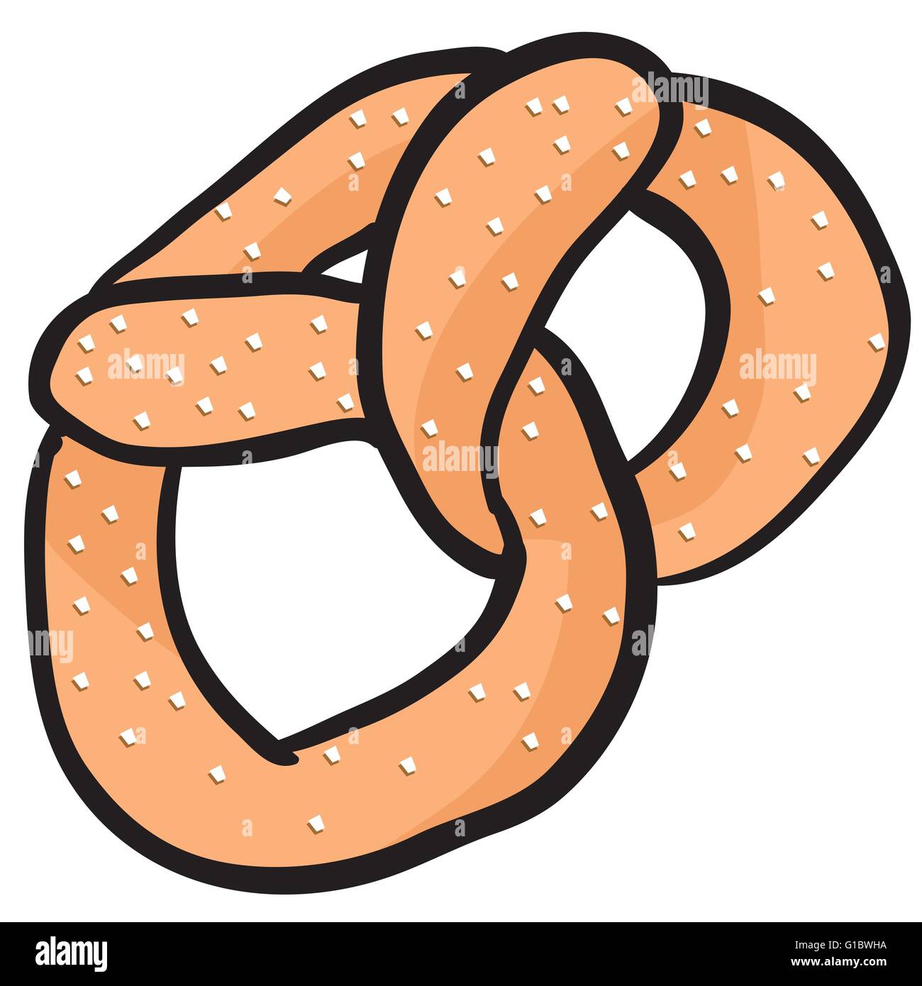 Caricature de bretzel Banque d'images vectorielles - Alamy