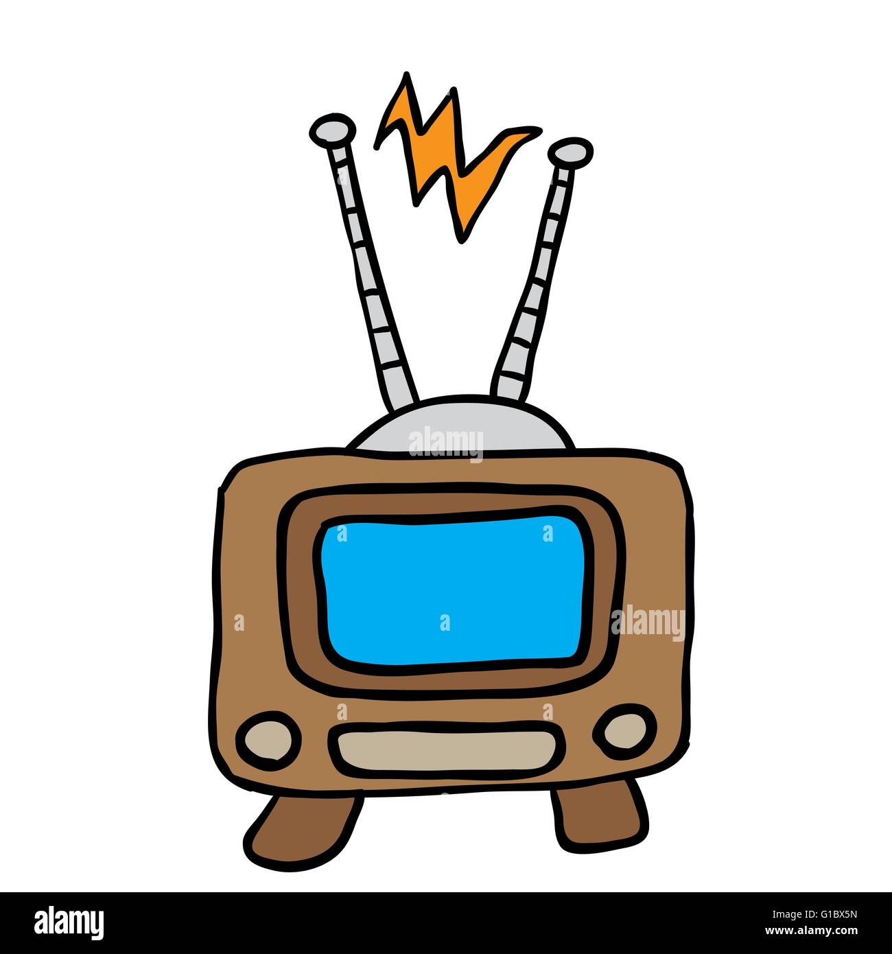 Tv cartoon Banque d'images vectorielles - Alamy