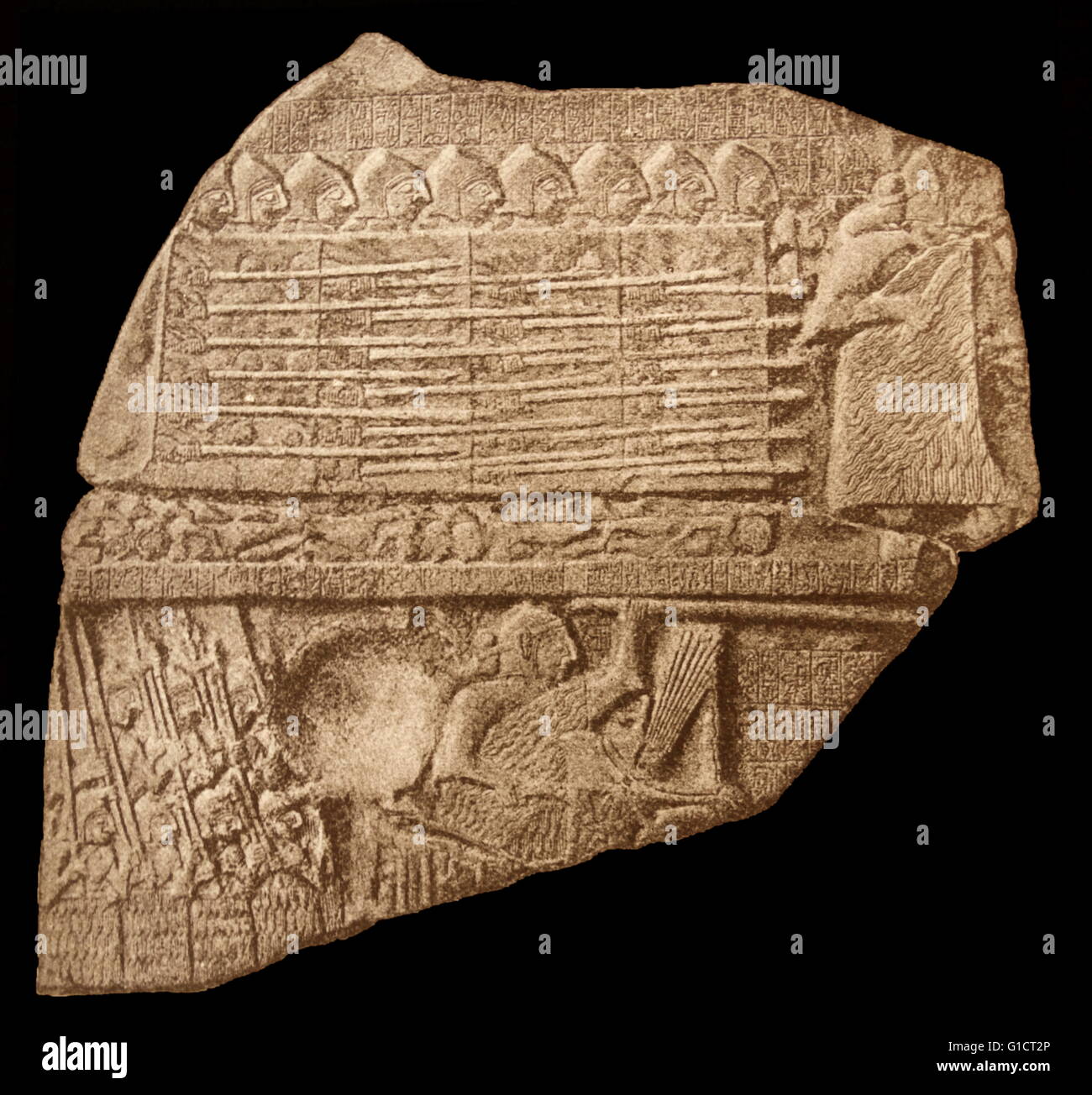 Sculptures babylonienne ancienne représentant un soldat babylonien et ...