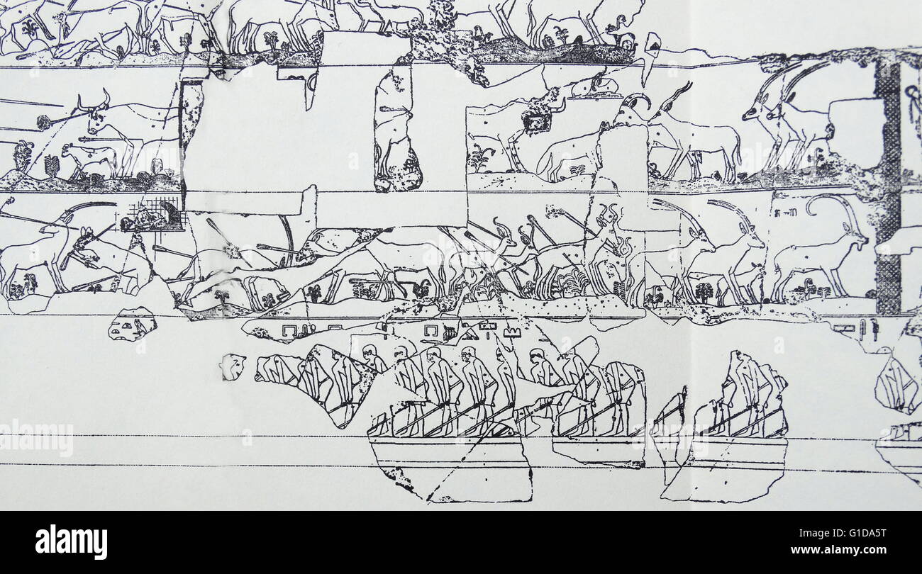 Ancient egypt hunting Banque de photographies et d’images à haute ...